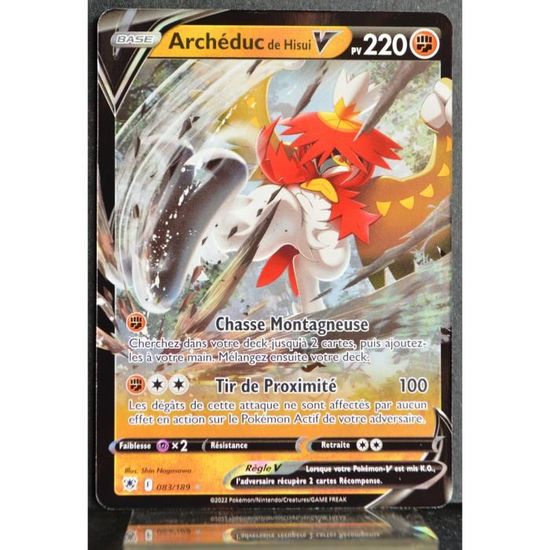 Carte Pokémon Archéduc de Hisui V 220 PV 083-189 EB10 - Astres Radieux ...
