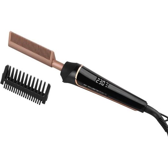 Peigne Chauffant Lissant Avec Affichage Lcd, 80 °C - 230 °C Electrique ...