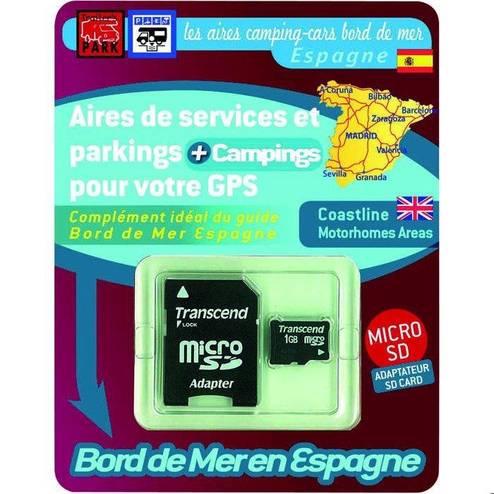 Carte SD pour GPS Garmin : Bord de Mer Espagne - Cdiscount Au quotidien