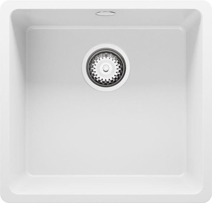 Evier Sous Plan 46x44cm, Evier en Granit 1 bac + Kit de Vidage Venise ...