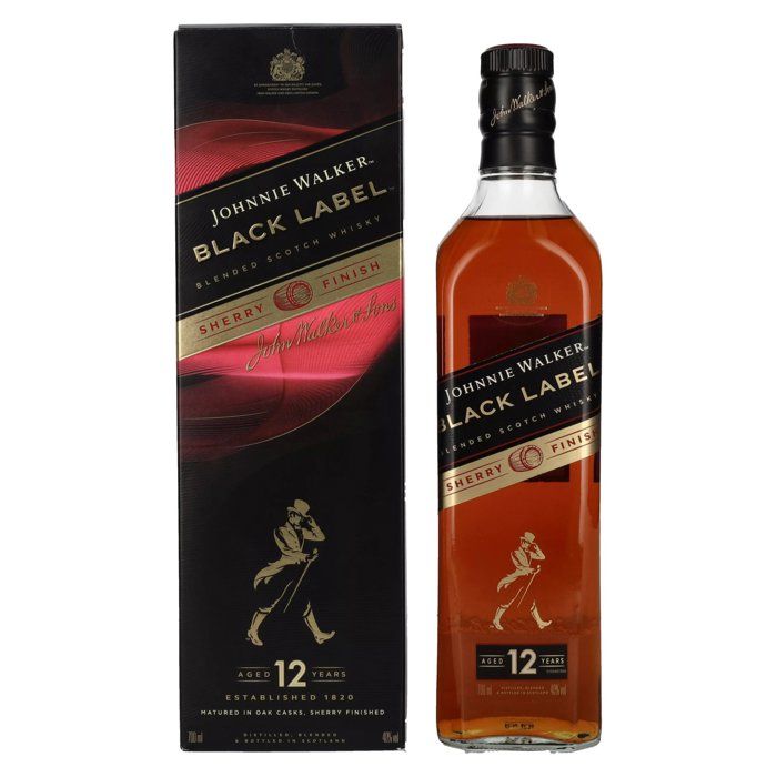 Johnnie Walker BLACK LABEL 12 Years Old SHERRY FINISH GB 40% Vol. 0,7l ...