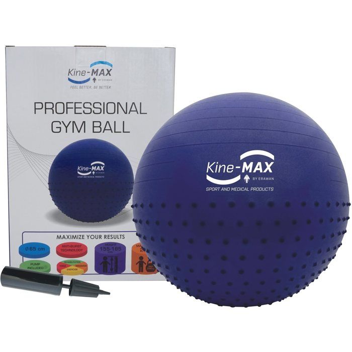 Ballon de gymnastique - Kine-MAX - 65 cm - Capacité 250 kg - Pompe ...