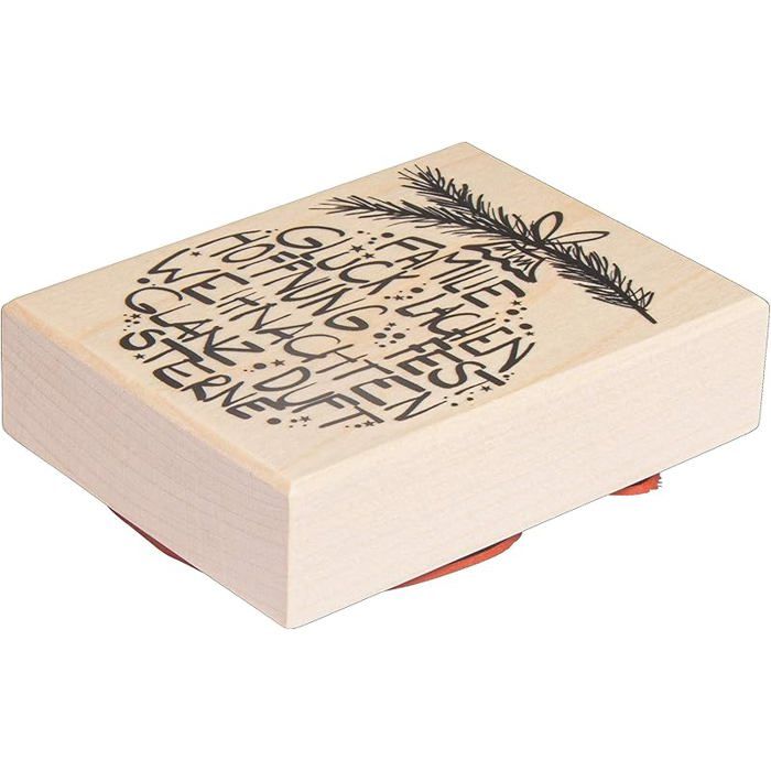 Tampon "Vœux de Noël" Blanc 6x8cm pour Messages Festifs Multicolore ...