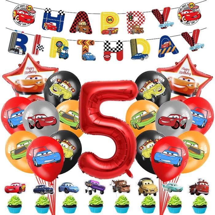 Décoration Anniversaire Flash Cars - Ballons, Bannière Joyeux ...
