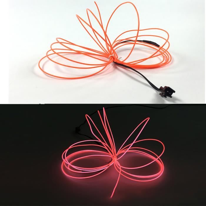 EL Wire Neon Glowing Led Cable Wire for Halloween Christmas Party DIY ...