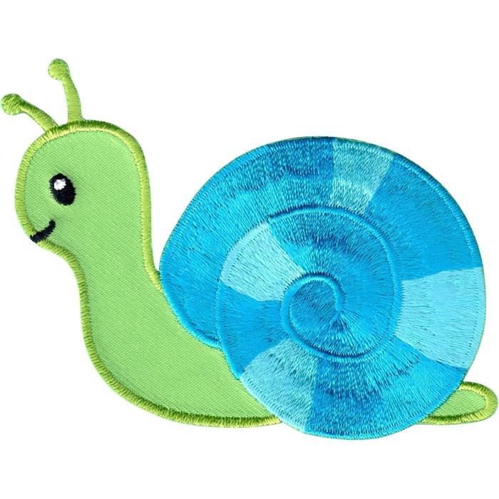 Patch Écusson Brodé Thermocollant en Forme de Escargot - Pièce Brodée à ...