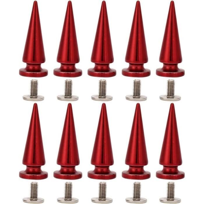 20 pièces Grand Taille cône Pointes Punk Rivets,Métal Cône Screwback ...