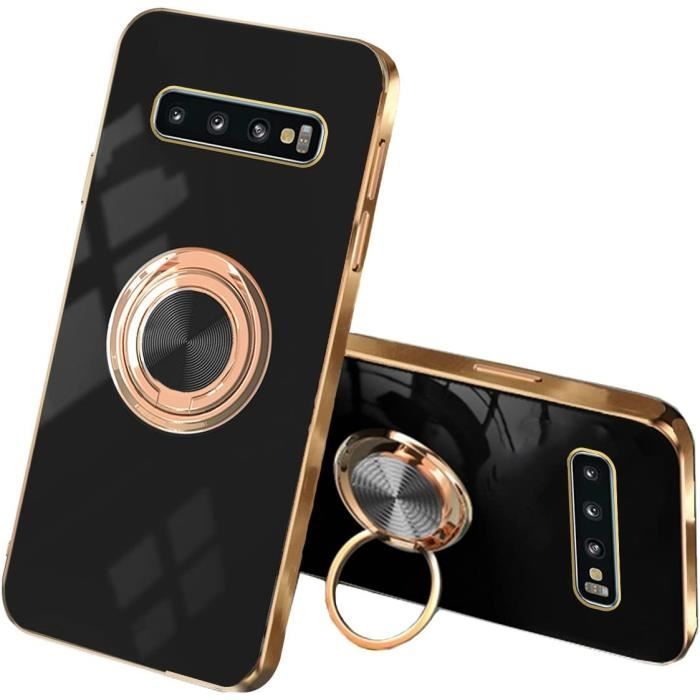 Coque Samsung S10 Plus Silicone avec Anneau Samsung Galaxy S10 Plus ...