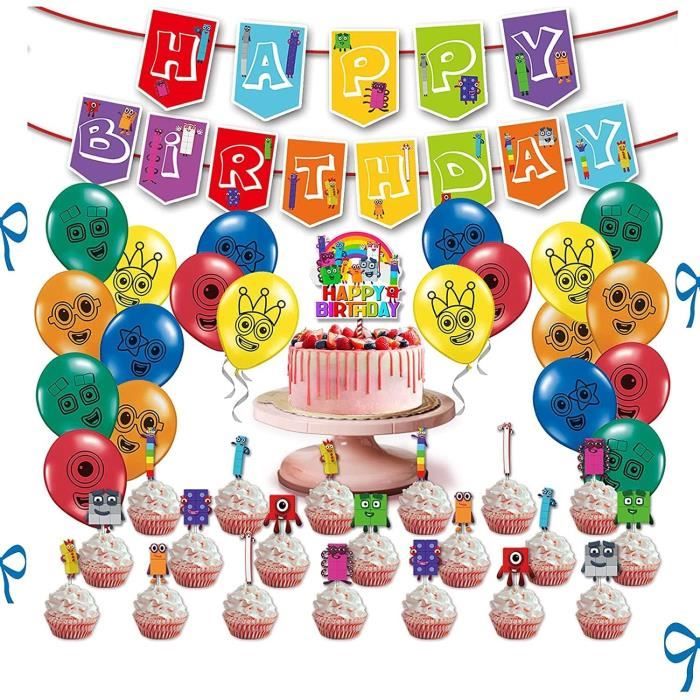 Numberblocks Titre Ensemble De Drapeaux De Ballon En Latex Décorations ...