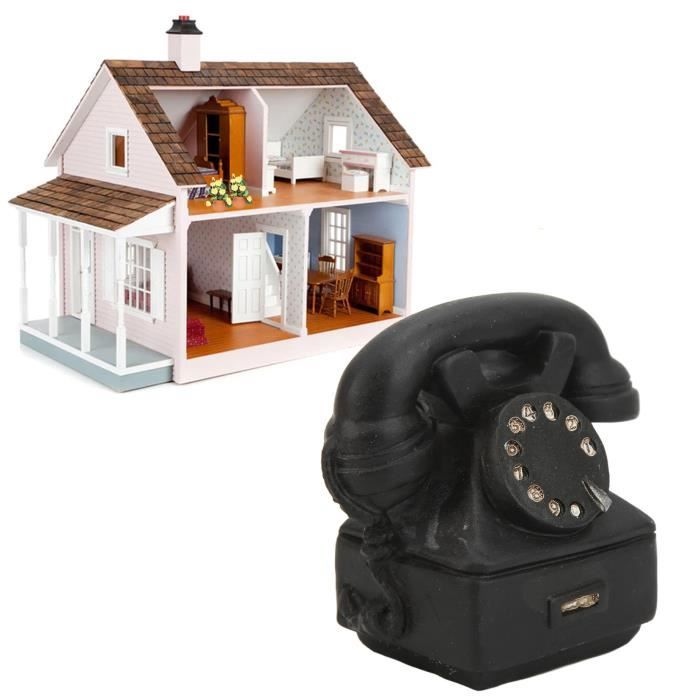 Téléphone miniature rétro Téléphone Miniature Vintage Simulation Exquis ...