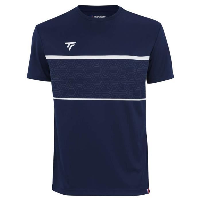 T-shirt homme TECNIFIBRE Team Tech Tee Bleu Marine - Technologie respirante Bleu - Cdiscount Sport