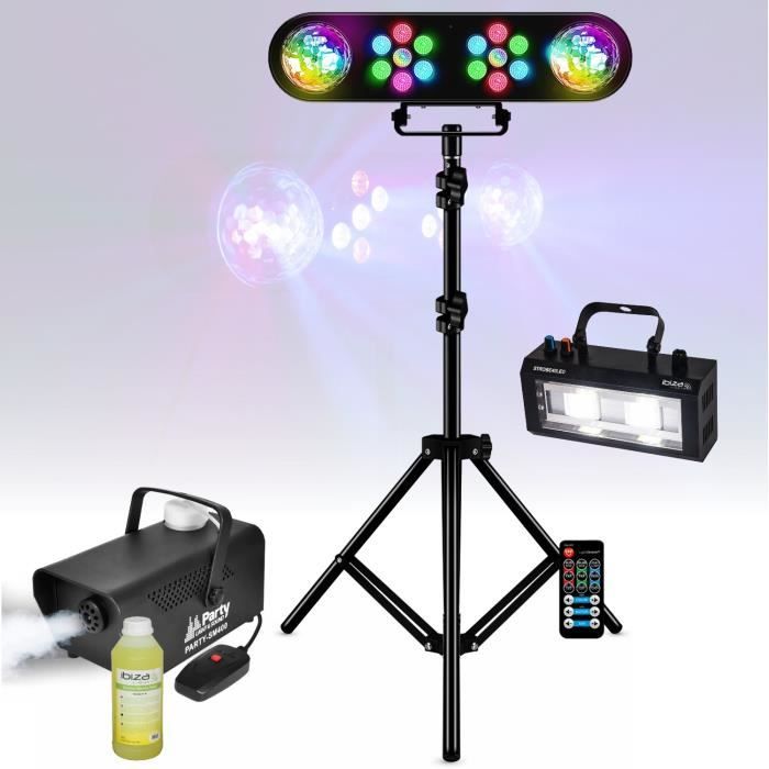 Pack Lumière Portique DJ Mooving LEDBAR-ASTRO-RC - Machine Fumée PARTY ...