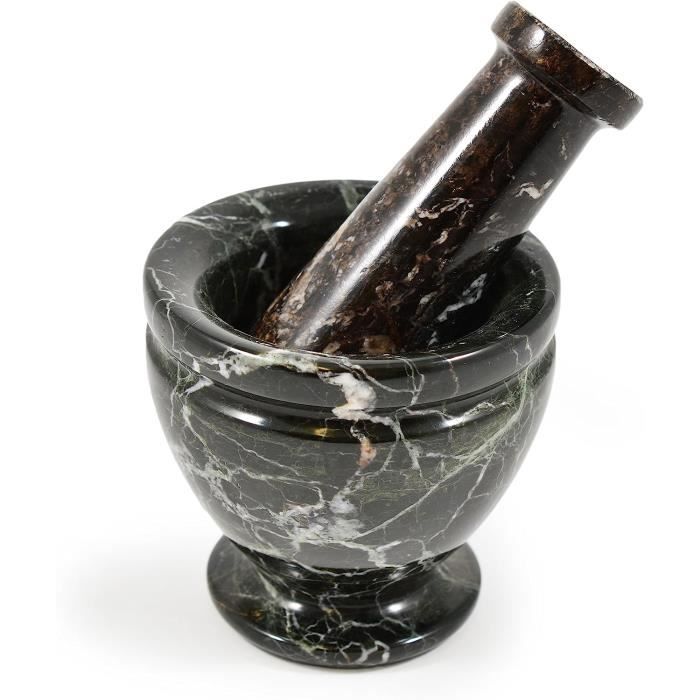 Mini Mortier et Pilon en Marbre Noir132 - Cdiscount Maison