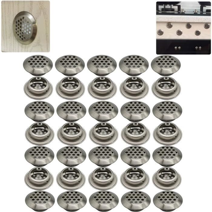 35 pièces 25mm Grille de Ventilation INOX Maille Ronde Respiration ...