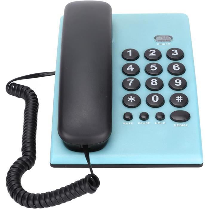 Téléphone De Bureau Filaire, Téléphone Fixe Multicolore Avec Double ...
