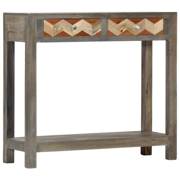 Table console - VINGVO - YIN(282737) - Bois massif - Gris - 86 x 30 x ...