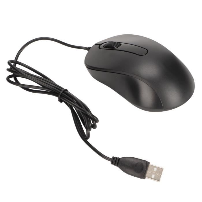 Zerone souris de bureau Souris filaire 3 boutons Smart Black Ergonomique 1000DPI Gaming Mouse ...