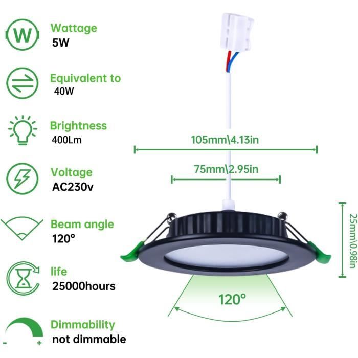 Spot Led Encastrable Extra Plat Spot Encastré Led Intérieur Plafond