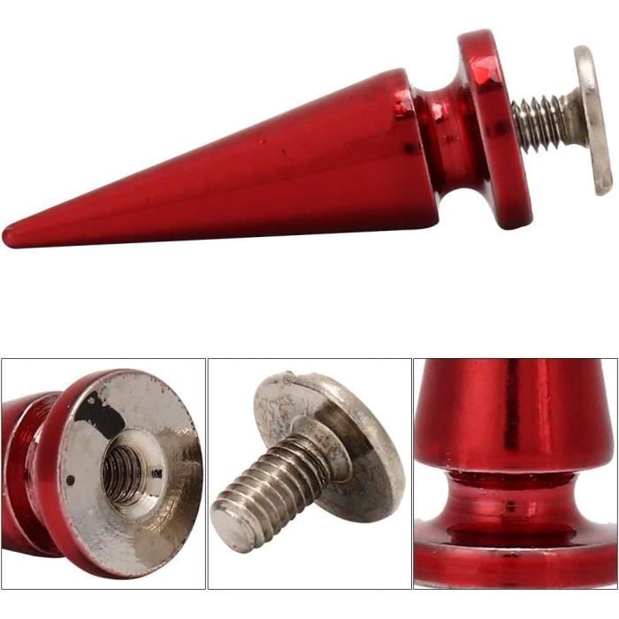 20 pièces Grand Taille cône Pointes Punk Rivets,Métal Cône Screwback ...