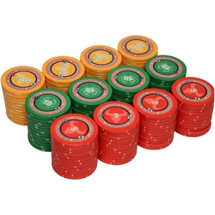 Lot De 25 Jetons De Poker Professionnels Texas Holdem Et Jetons De Jeu ...