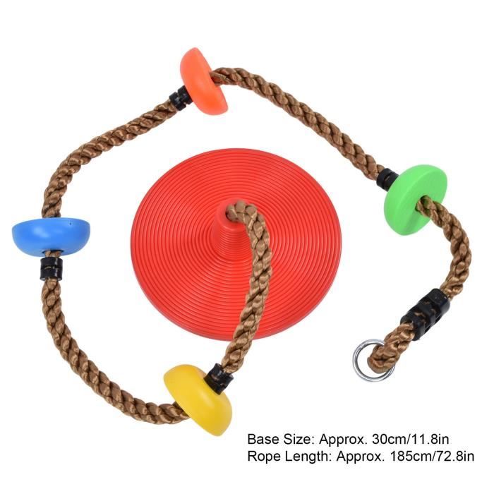 OMABETA Siège de balançoire à disque Siège pivotant à disque, corde d ...