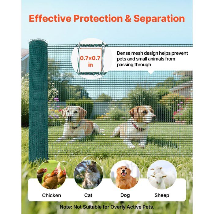 Clôture Filet Mobile 25x0,9 m Filet de Clôture pour Chien en Plastique ...