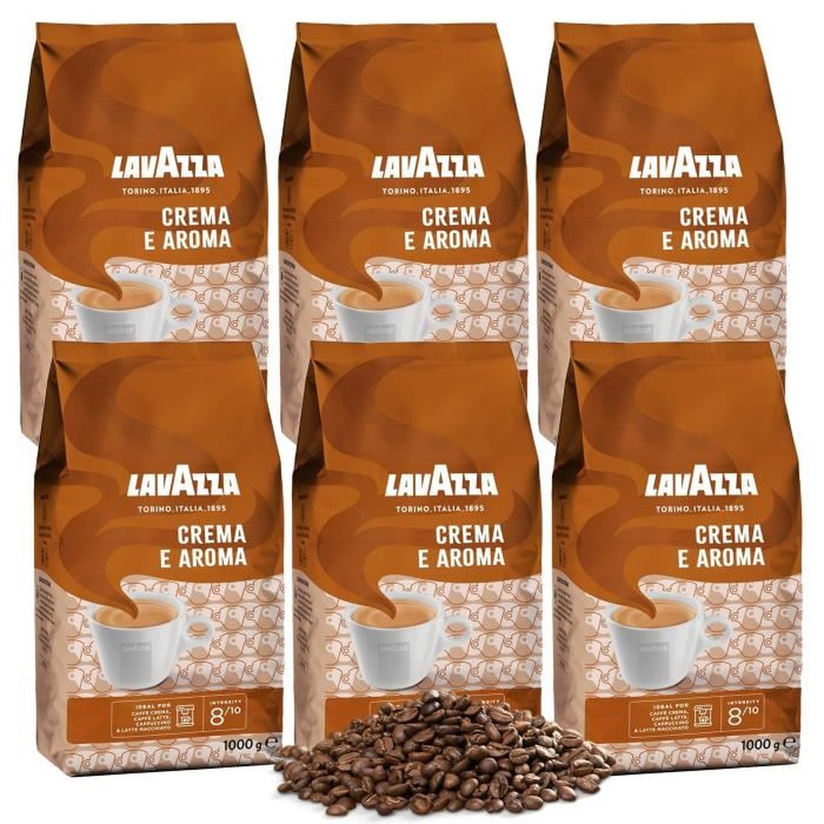 LAVAZZA Crema E Aroma - Un mélange de grains de café Arabica et Robusta ...