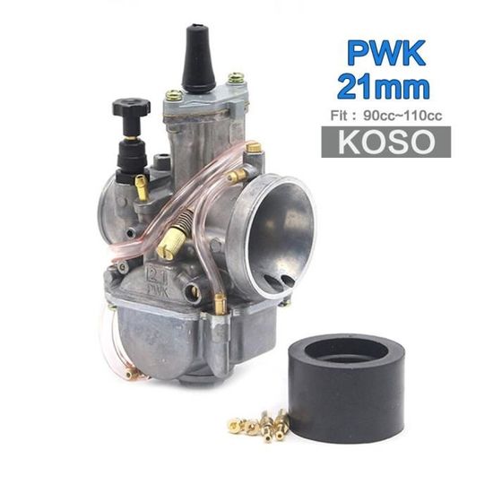 Carburateur PWK 21 24 26 28 30 32 34mm, pour moto de course universelle 2T 4T ATV~21mm Kos ...