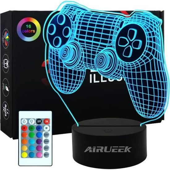 3D Lampe Ps4 Lumières Icones Lampe Gamer Avec Télécommande - 16 ...
