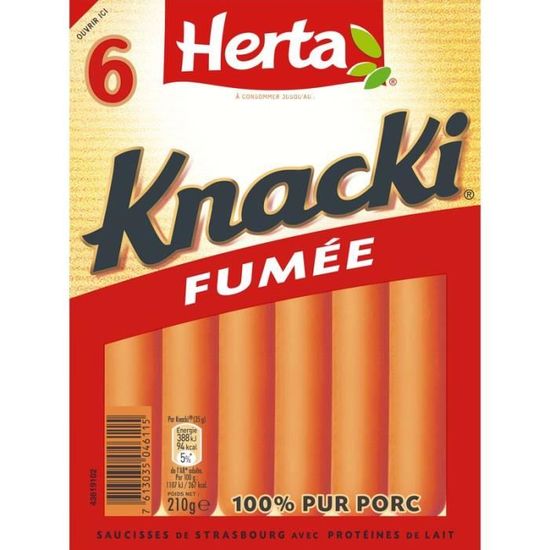 Knacki fumées 6 x 210 g HERTA - Cdiscount Au quotidien