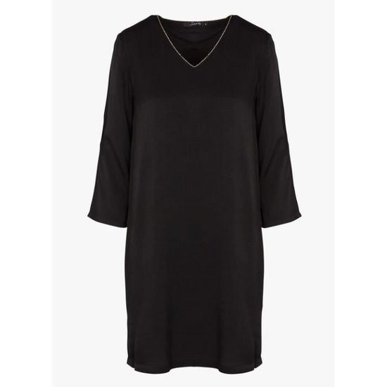 ROBE COURTE SCHOOL RAG DROITE DÉCOLLETÉE Noir - Cdiscount Prêt-à-Porter