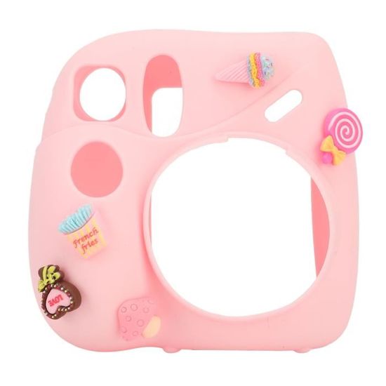 (Dessert Rose)Coque En Silicone Pour Appareil Photo Instantané ...