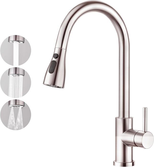 Robinet Cuisine avec 3 Modes de Jet,Robinet Évier Cuisine avec ...