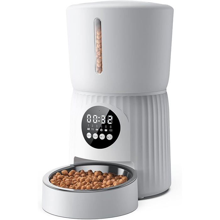 Distributeur Croquettes Chat Automatique 4L Distributeur de Croquettes ...