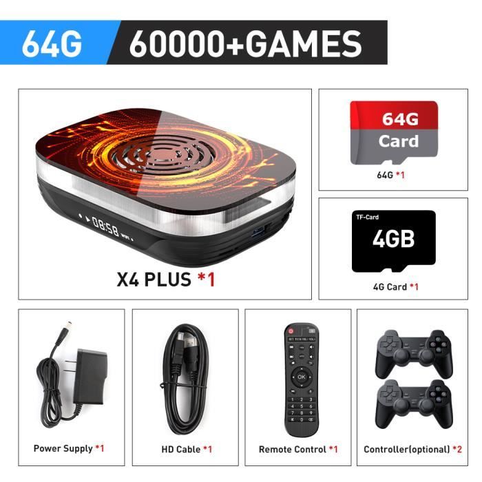64G-LES États-Unis-KINHANK Super console de jeu vidéo rétro, jeux ...