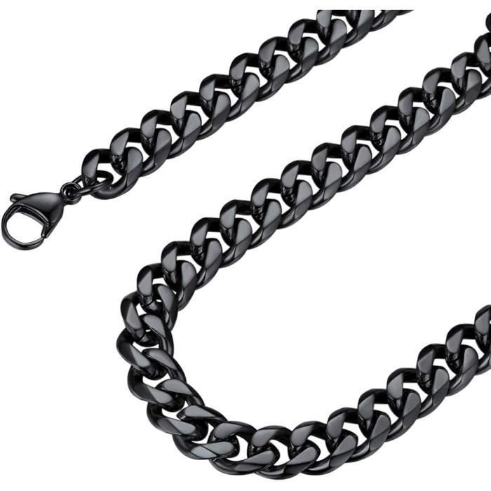 Chaîne Collier Cubaine Homme Femme De 3-6-9-12Mm En Acier Inoxydable ...