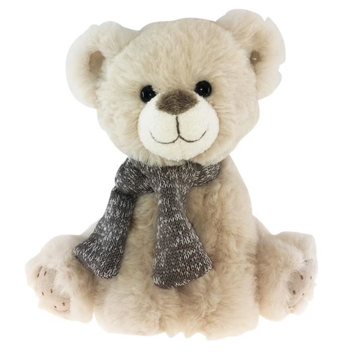 Peluche design 'Teddy Bear' beige taupe - 35 cm [Q3911] - Cdiscount ...