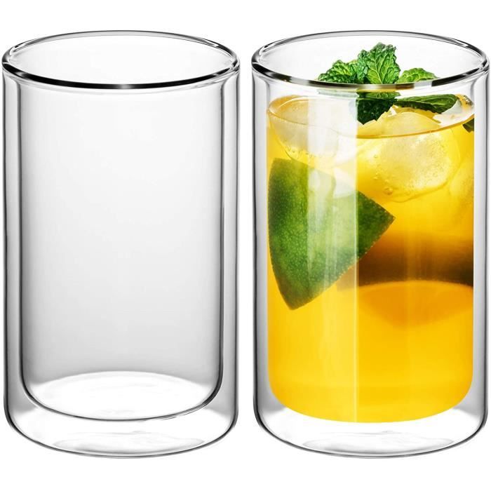 Verres à thé Double paroi - Lot de 2 Verres Simples Style « I » pour ...