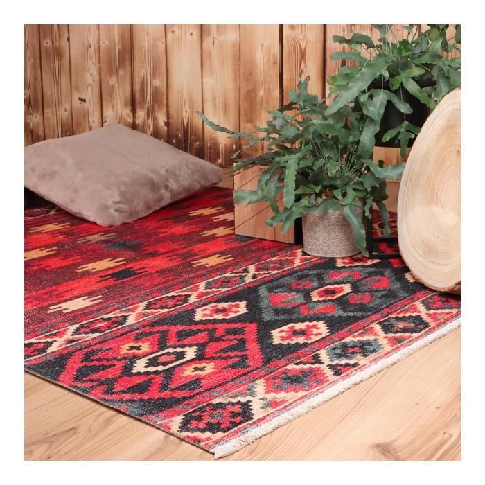 Tapis ethnique extérieur et intérieur berbère Malawi 115x170 Multicolore - Cdiscount Maison