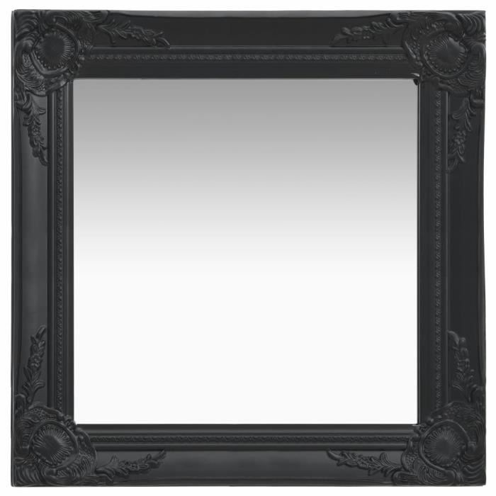 Miroir mural style baroque 50x50 cm Noir - Cdiscount Maison