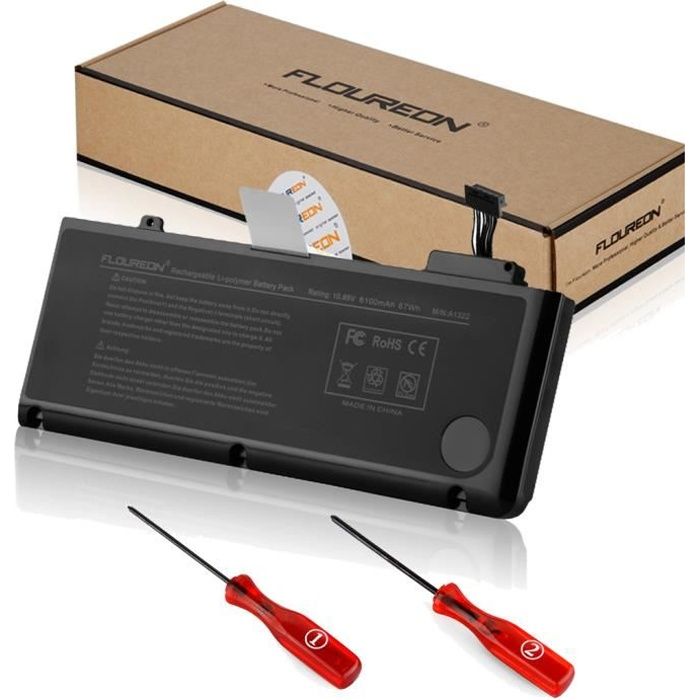FLOUREON Batterie pour Apple A1322 MacBook Pro 13" A1278 MB990*-A ...