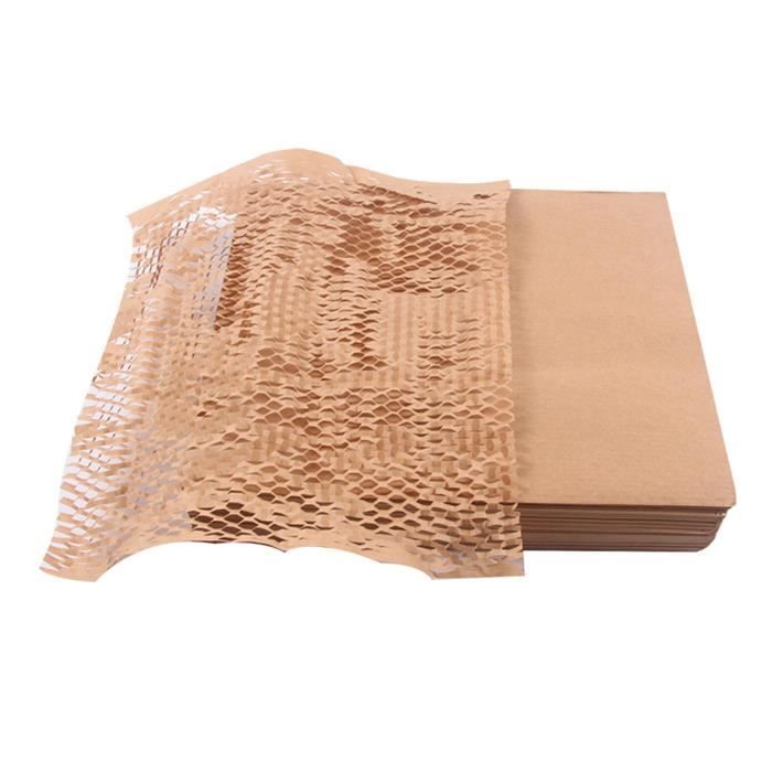 100 feuilles Kraft Papier Emballage Papier Honeycomb Rembourrage Wrap ...