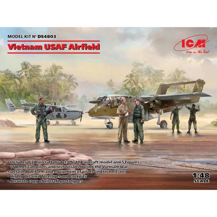 ICM - Maquette Vietnam Usaf Airfield Icm Ds4803 1/48ème Maquette Char ...