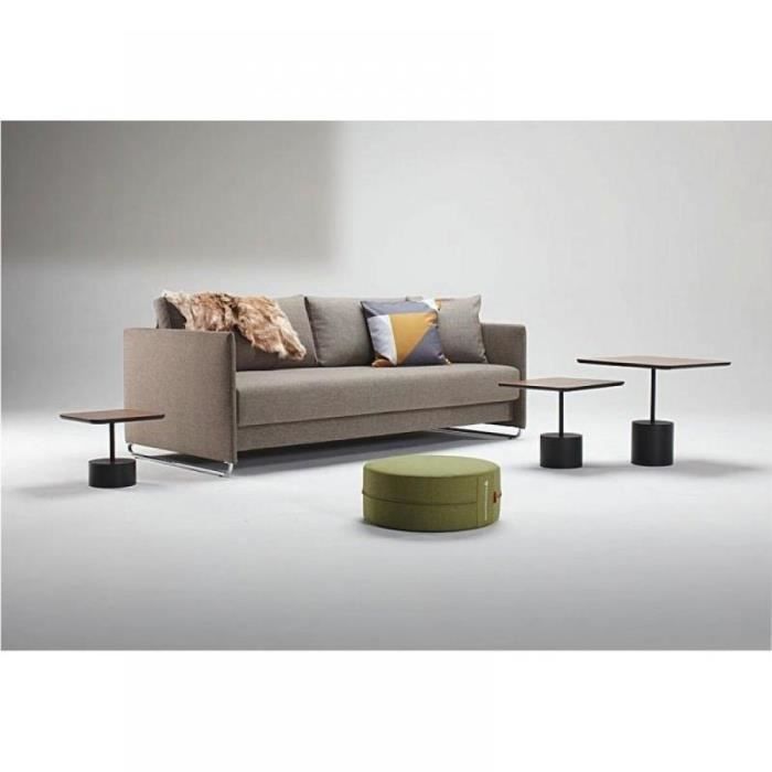 UPEND canape design taupe brown mixed dance convertible lit 190*140 ...