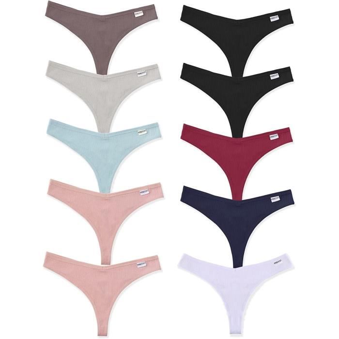 Coton Femme String Femme Sexy Chic Stretch Ficelle sous-Vêtements ...