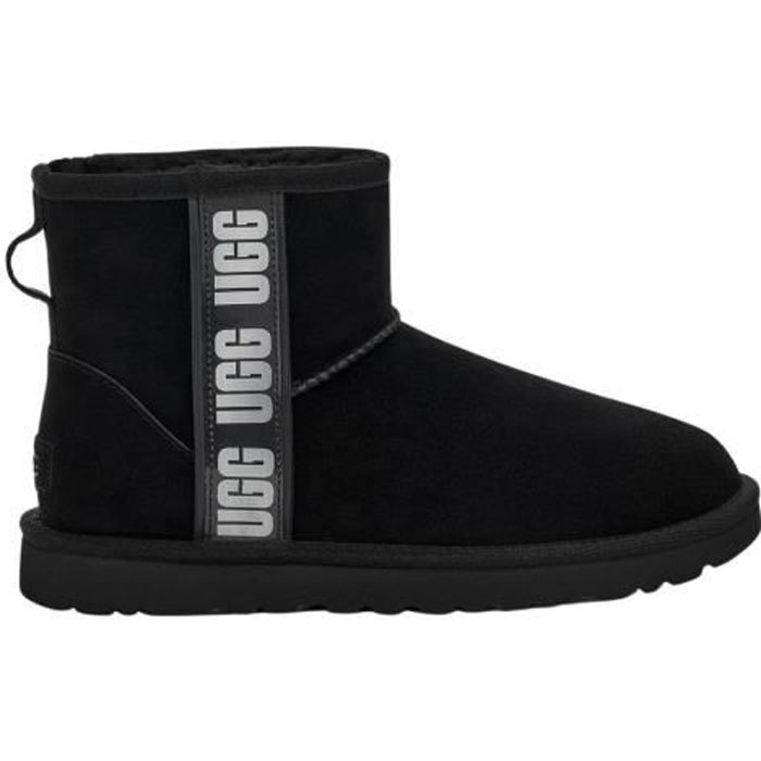 Boots UGG Classic Mini Side Logo pour Femme Noire Noir - Cdiscount ...