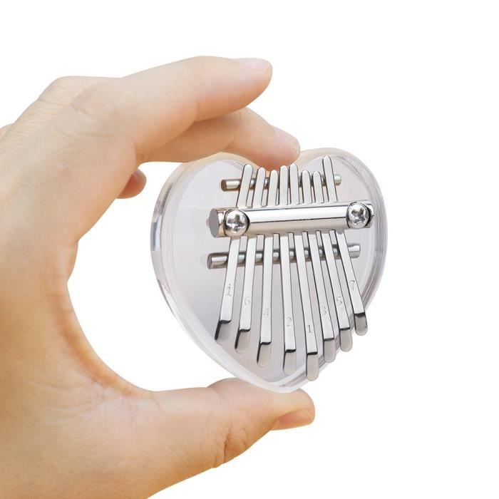 Mini Kalimba Cristal 8 Touches Kalimba Mini Transparent Kalimba Doigt ...