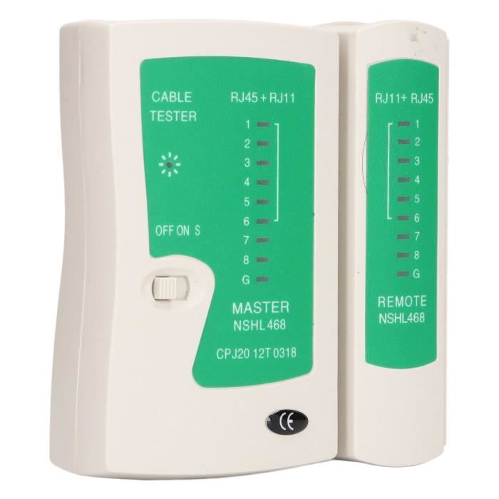 Qqmora testeur RJ45 Testeur de câble réseau RJ11 RJ45, outil de ... Qqmora testeur RJ45 Testeur de câble réseau RJ11 RJ45, outil de ...