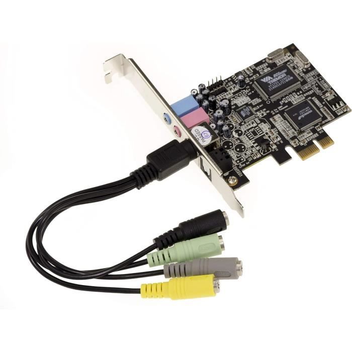 Carte Son Pci Express Pcie 8 Canaux 7.1 Avec Chipset Via Tremor Vt1723 ...