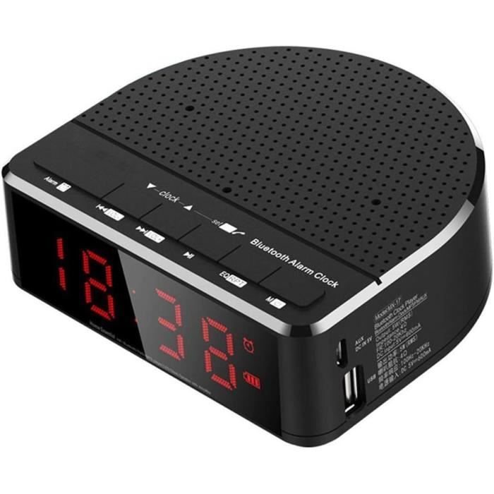 HRRH Réveil numérique LED, Radio-réveil numérique avec Haut-Parleur ...